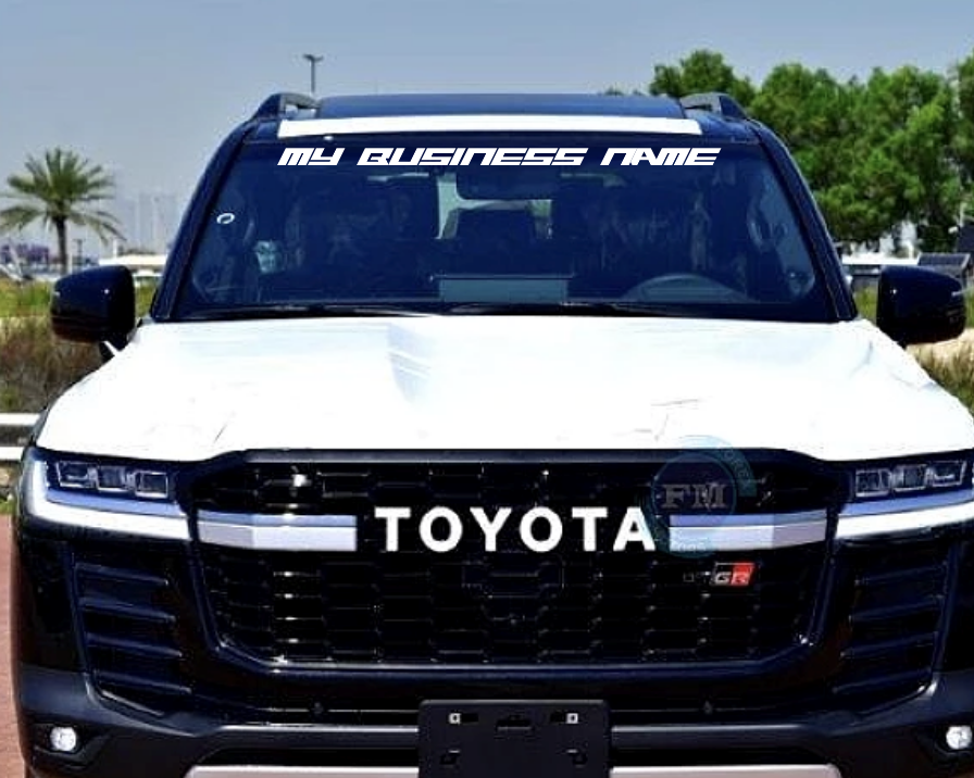 Windscreen Banner Vinyl Sticker - 1 metre long